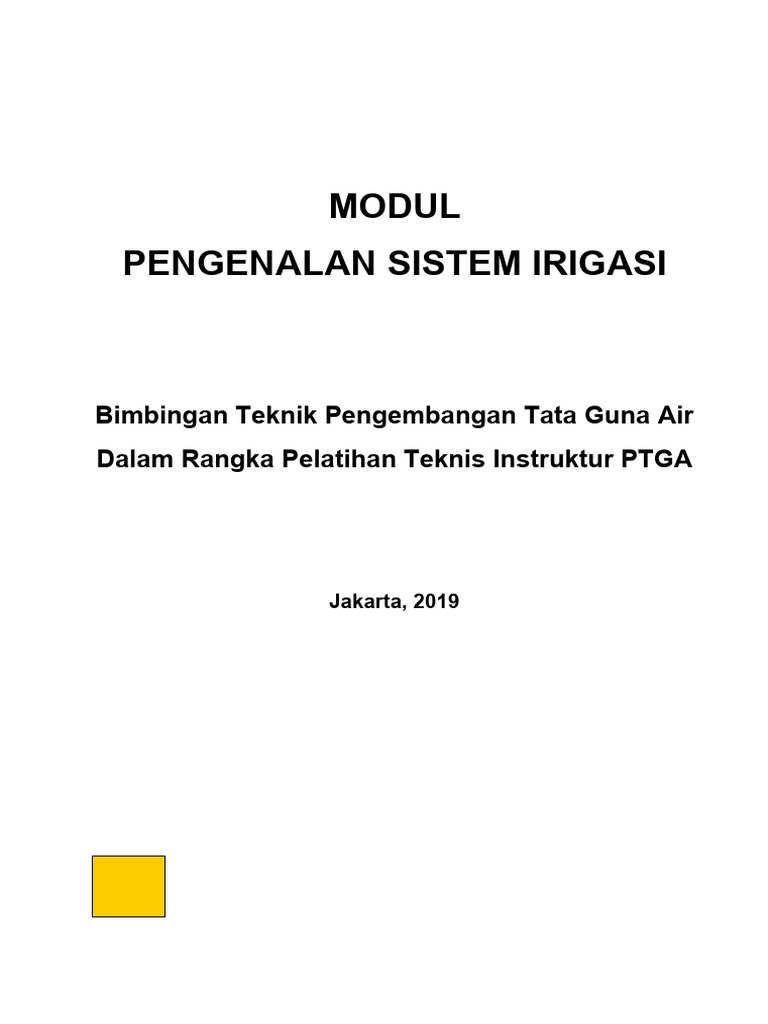 0ab95 Modul Pengenalan Sistem Irigasi | PDF