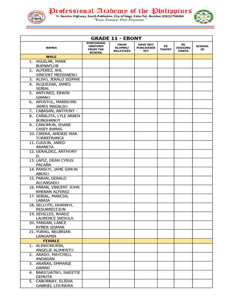 Uniform Report | PDF