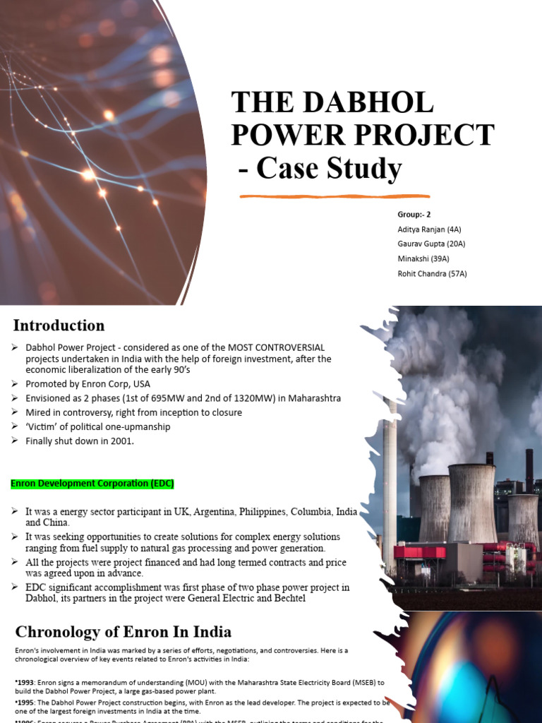 GRP 2 - Enron - Dabhol Case | PDF