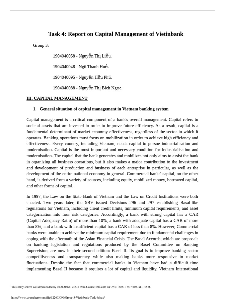 Group 3 Vietinbank Task 4 | PDF