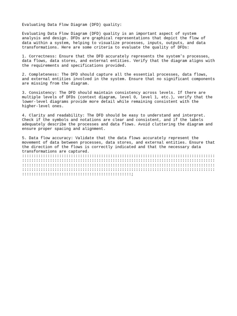 Evaluating Data Flow Diagram (DFD) | PDF
