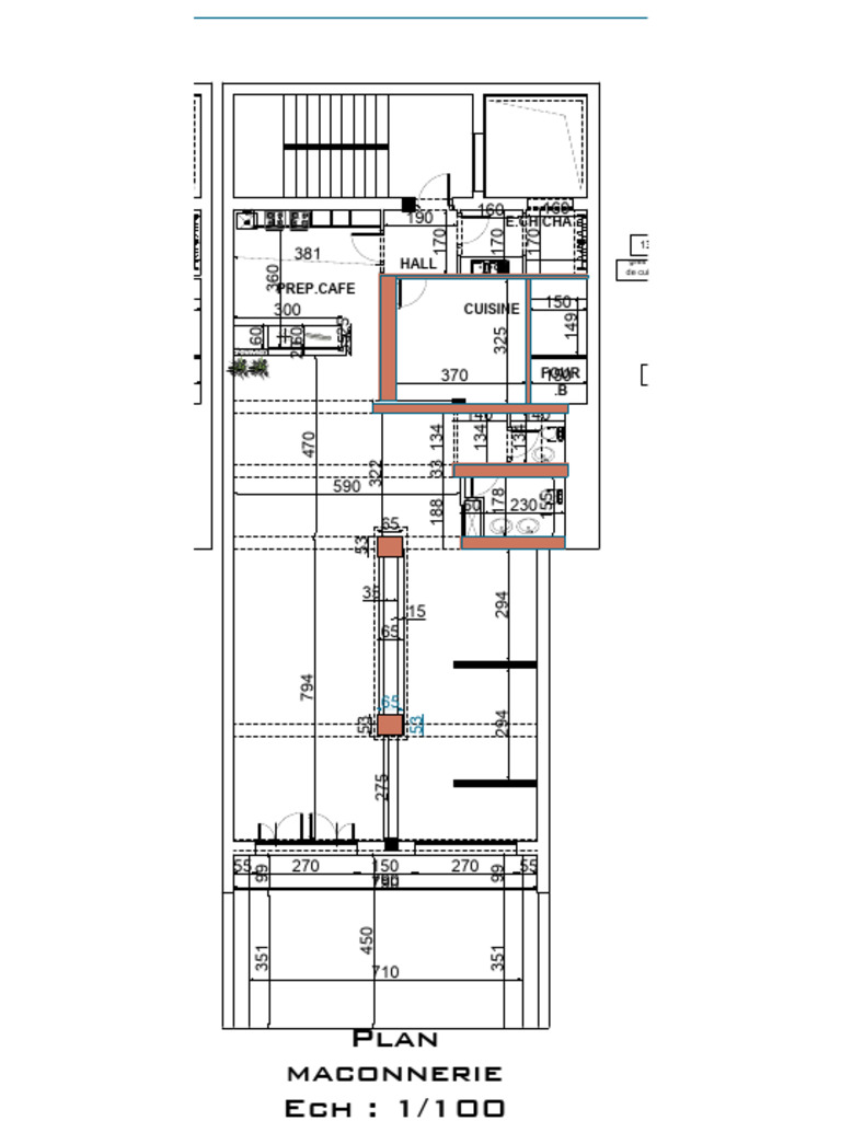 Plan de maçonnerie pour cuisine 13m2 | PDF