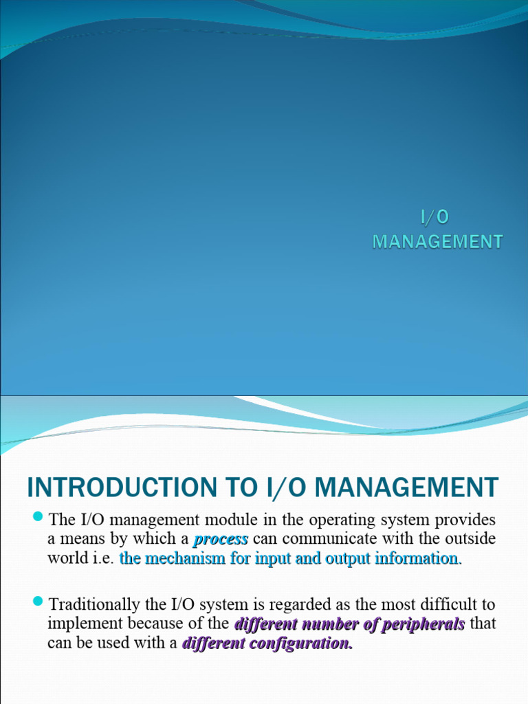 Input-Output Management-2 | PDF Input-Output Management-2 | PDF