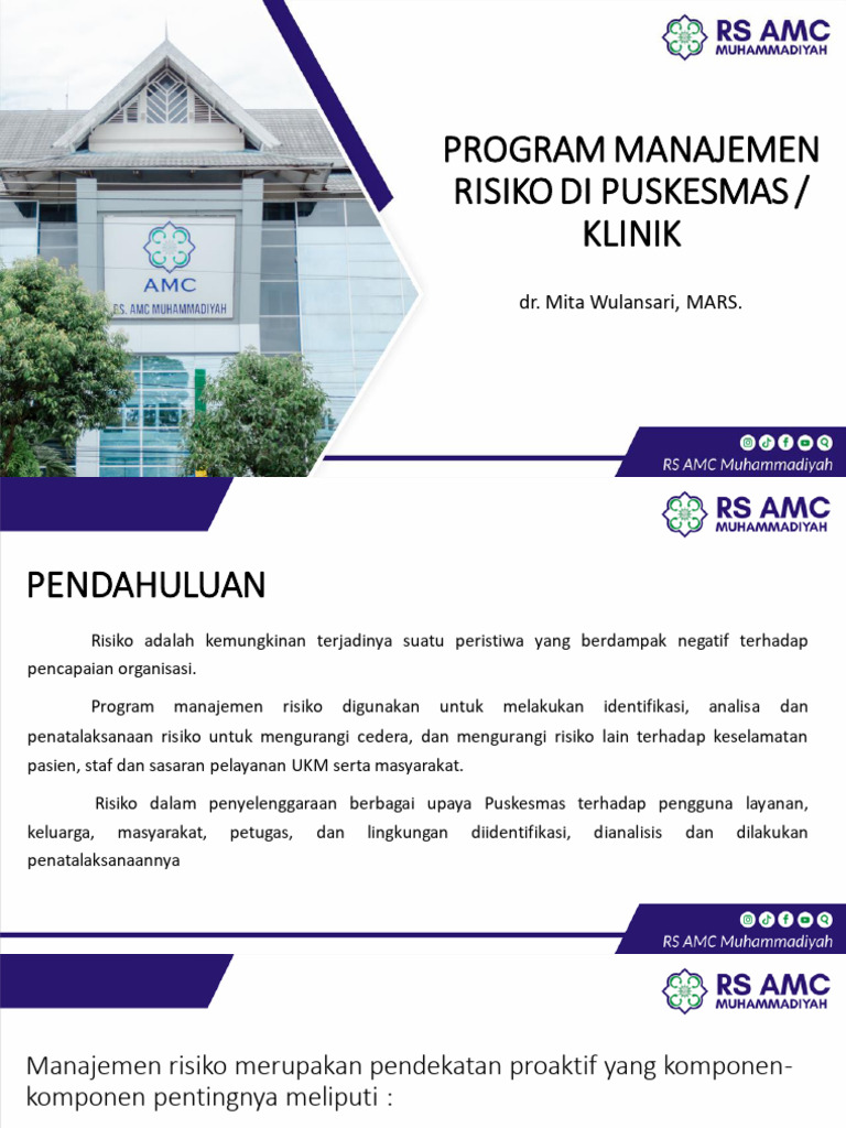 Dr. Mita - Program Manajemen Risiko | PDF | Bisnis
