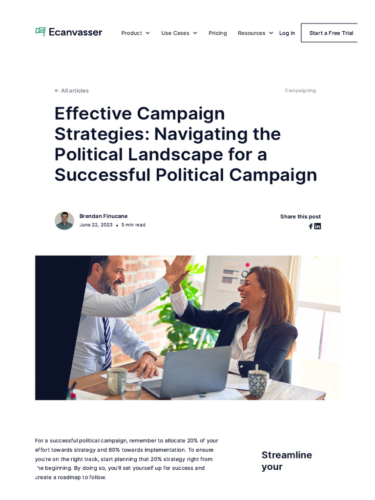 Effective Campaign Strategies - Navigating The Political Landscape For ...