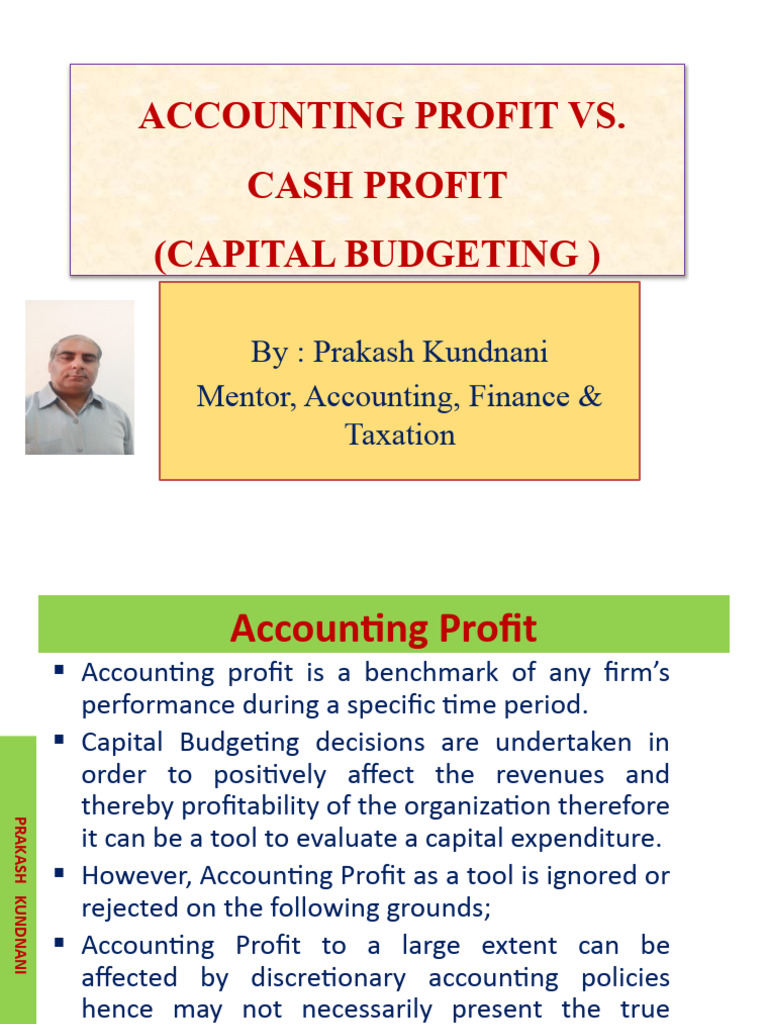 Accounting vs. Cash Profit Analysis | PDF