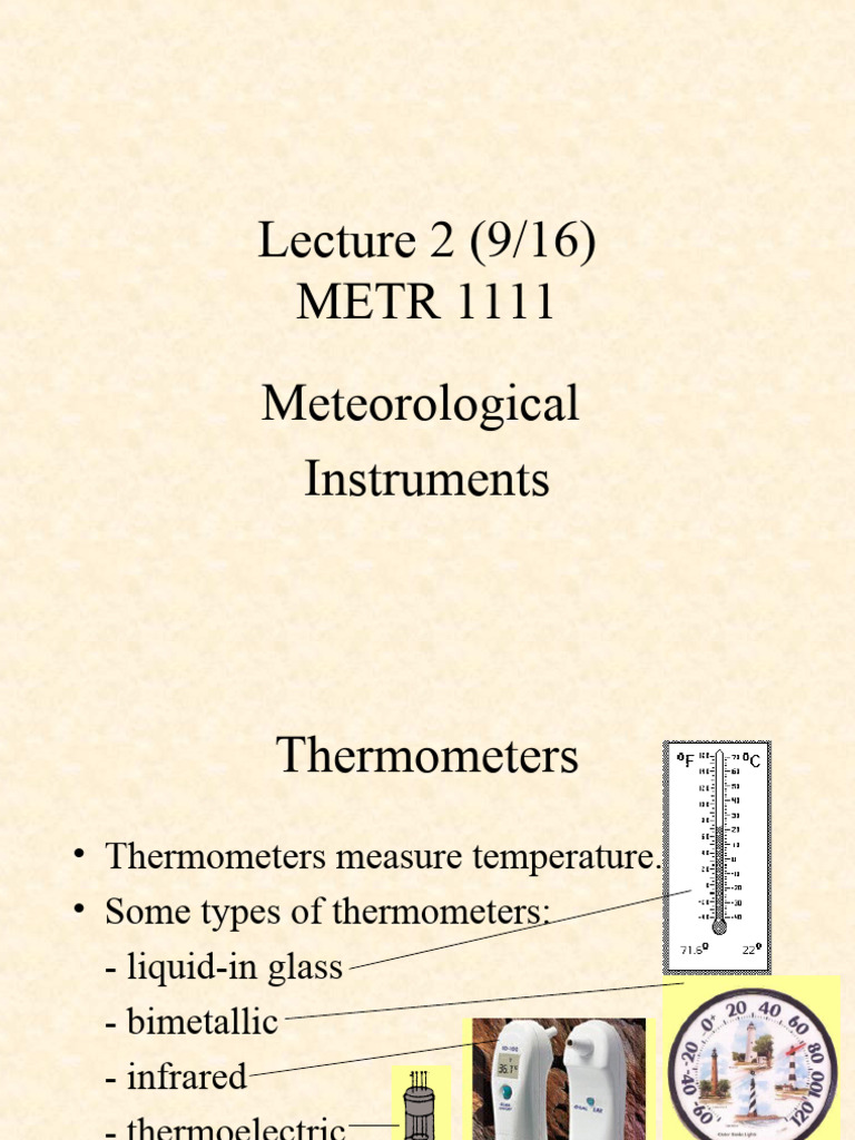 Meteorological Instruments | PDF