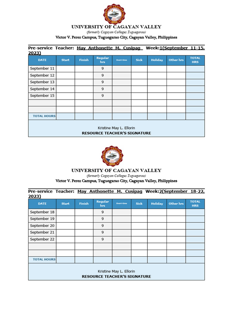 Daily Time Record | PDF