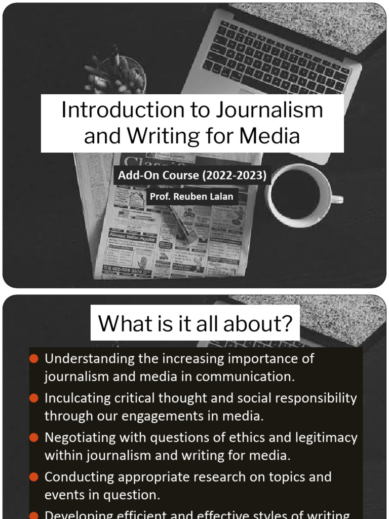 Introduction To Journalism and WFM | PDF