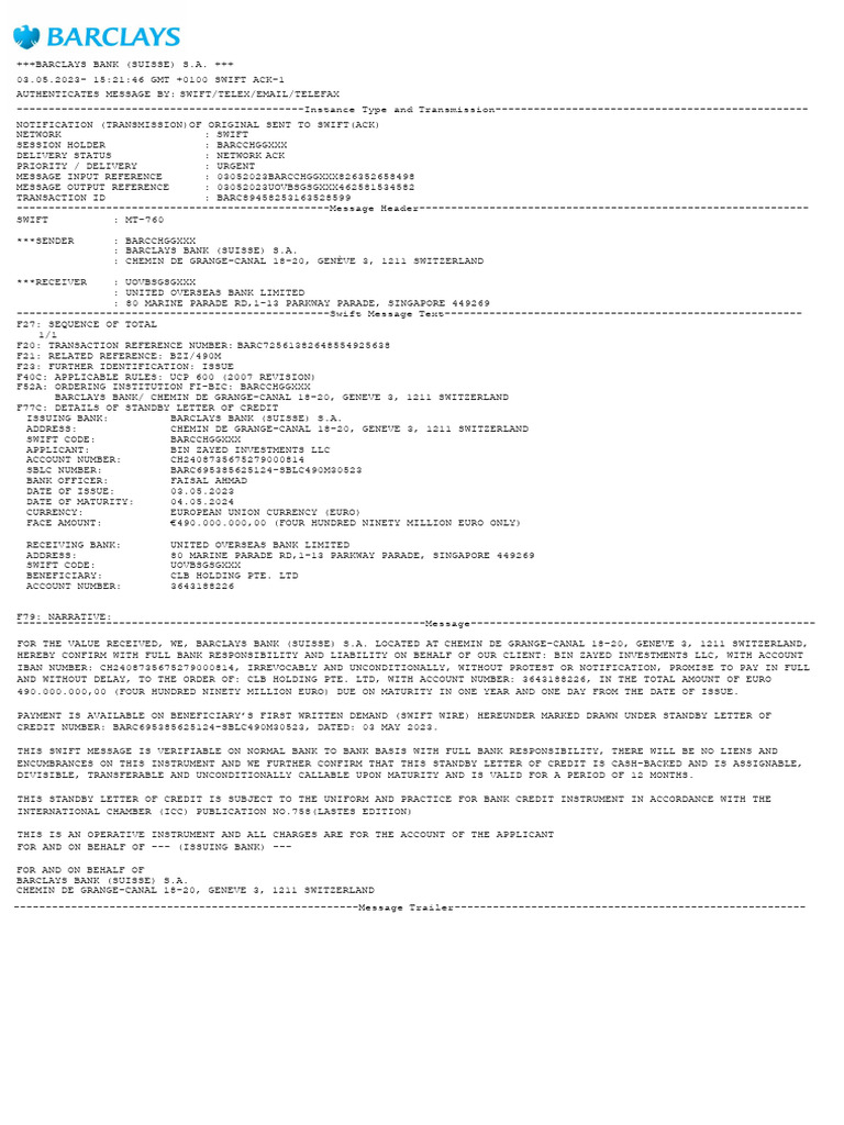 SBLC_1_MT760-BARCLAYS-03.05.2023 | PDF