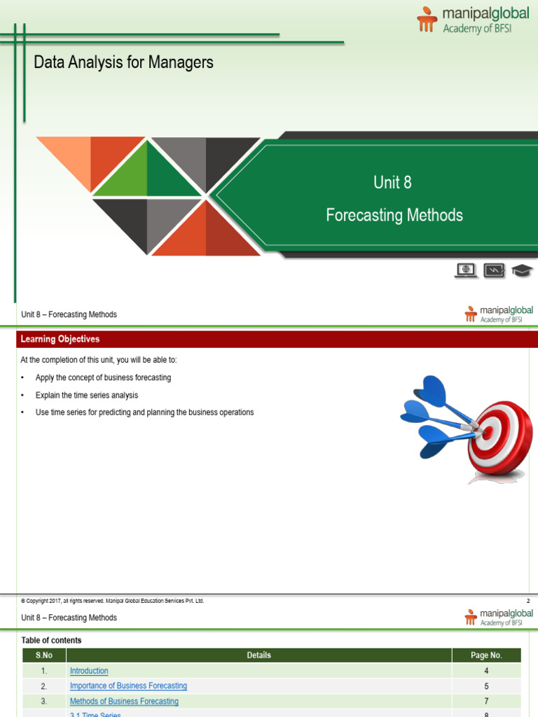 DAFM - Unit 8 - Forecasting Methods | PDF | Forecasting | Time Series