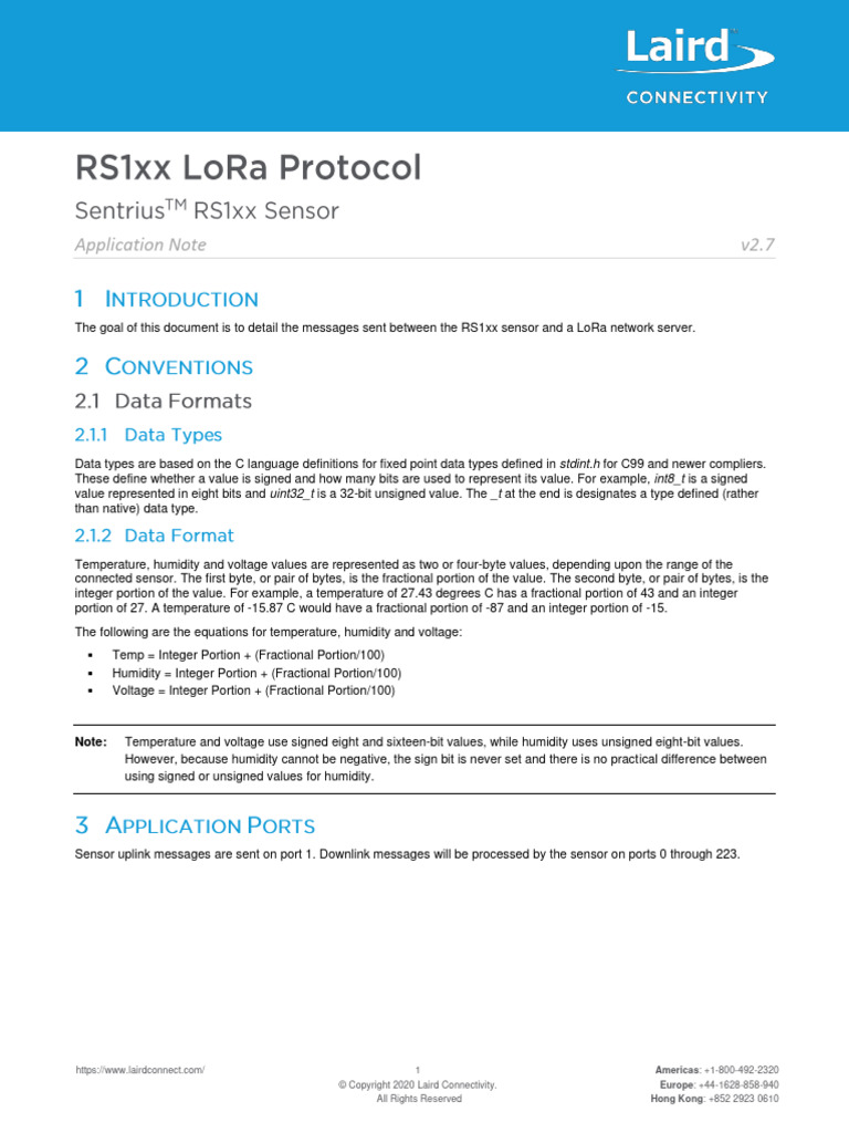 CS-AN-RS1xx-LoRa-Protocol v2 - 7 | PDF CS-AN-RS1xx-LoRa-Protocol v2 - 7 | PDF