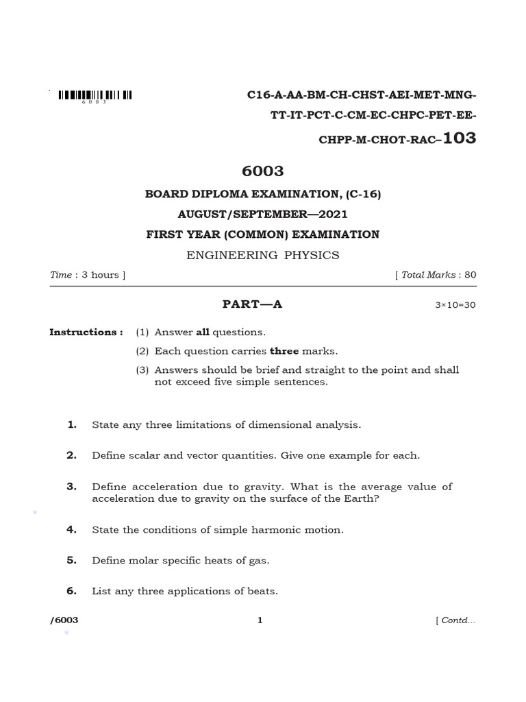 Engineering Physics Aug-Sept 2021 | PDF | Euclidean Vector | Velocity