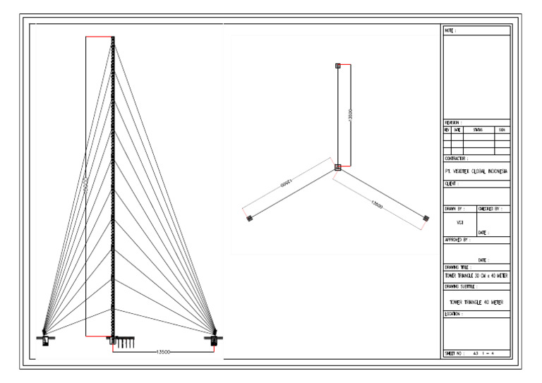 Tower Triangle 40 Meter (Tarikan Seling Pipa) .pdf1 | PDF