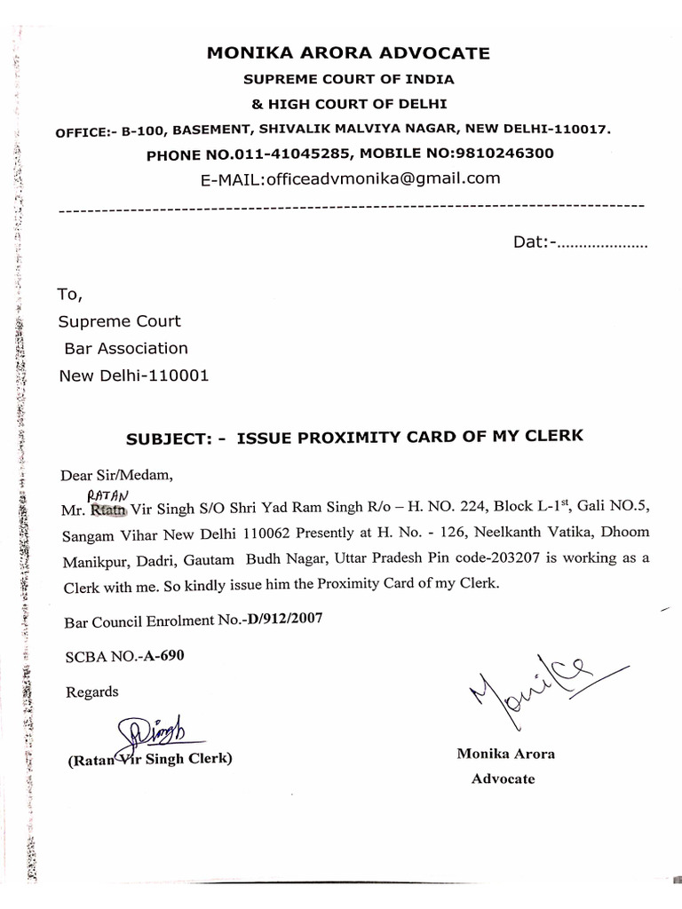 Advocate Letter | PDF