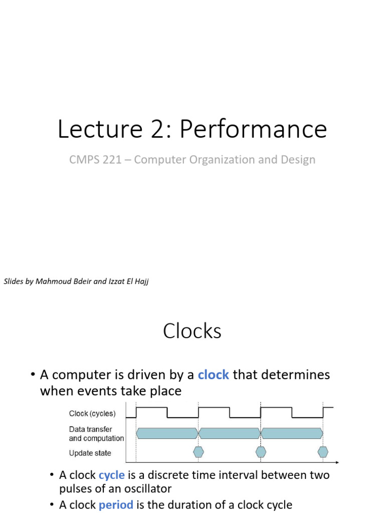Lecture 02 - Performance | PDF | Central Processing Unit | Computer Architecture