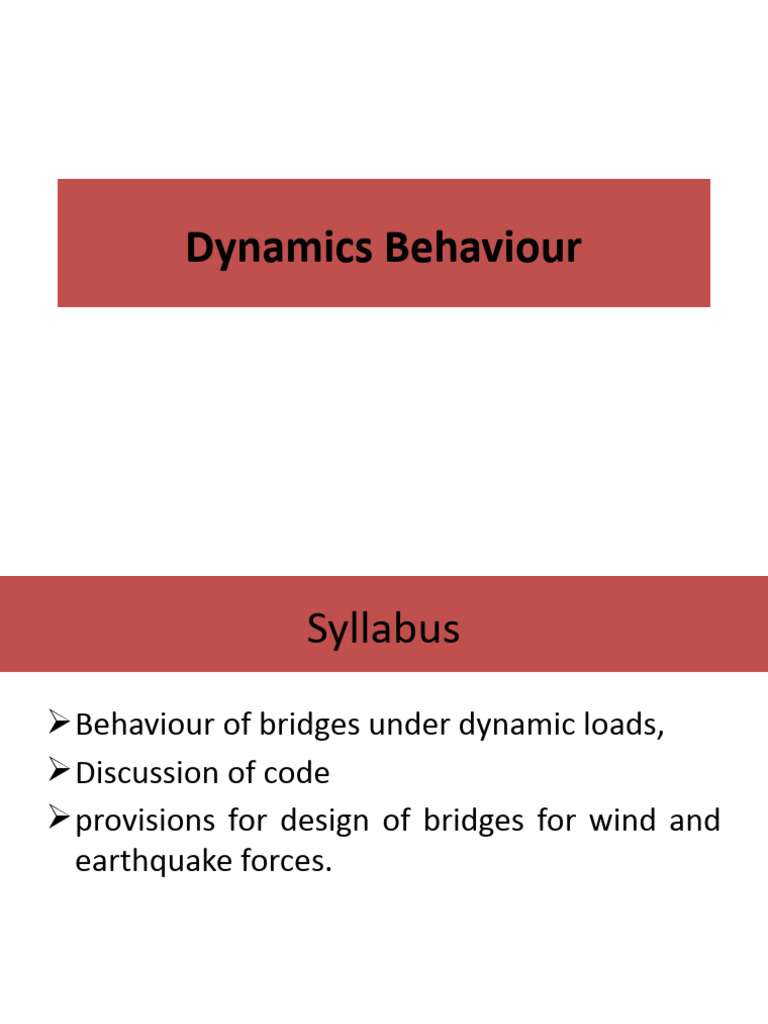 Dynamic Behaviour | PDF
