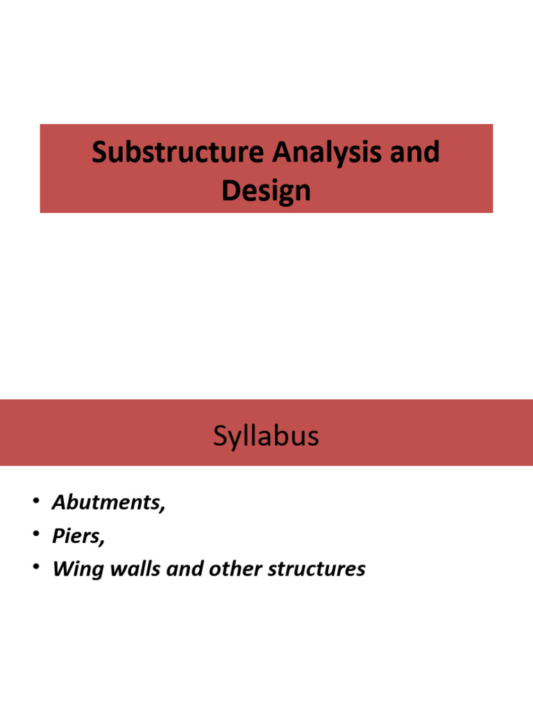 Substructure | PDF