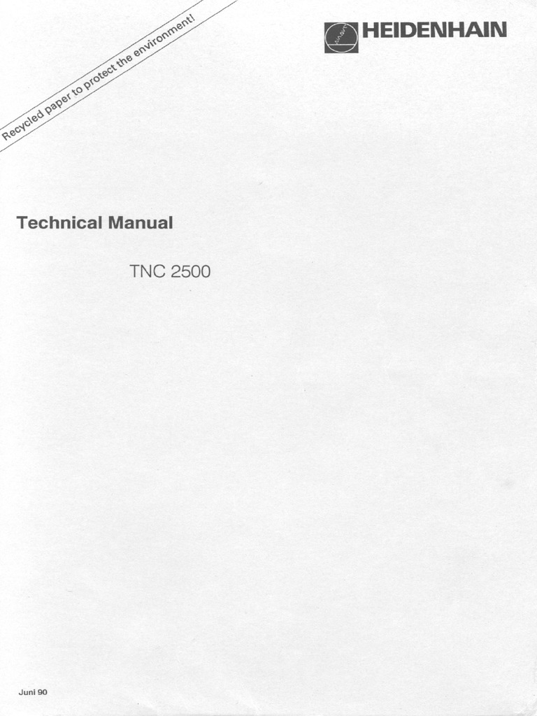 Heidenhain TNC 2500 Technical Manual | PDF