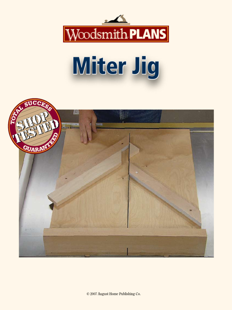 106 - Miter Jig Plan | PDF