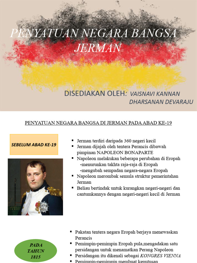 Penyatuan Negara Bangsa Jerman: Disediakan Oleh | PDF