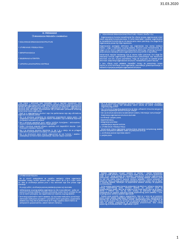 Organizacija Preduzeca U Saobracaju | PDF