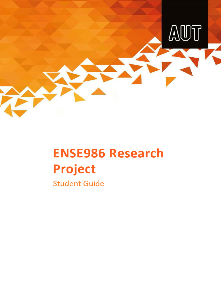 ENSE986 Research Projects 1 Semester Student Guide 2023 | PDF | Project Management | Knowledge