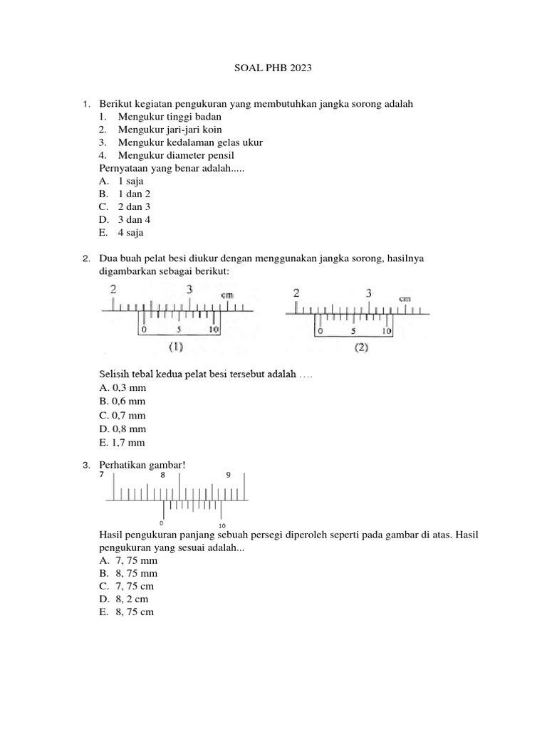 Soal PHB 2023.. | PDF