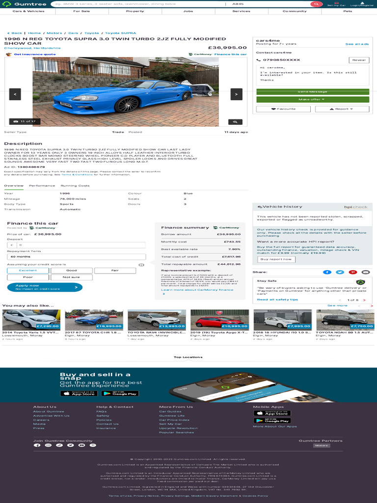 1996 N REG TOYOTA SUPRA 3.0 TWIN TURBO 2JZ FULLY MODIFIED SHOW CAR - in ...