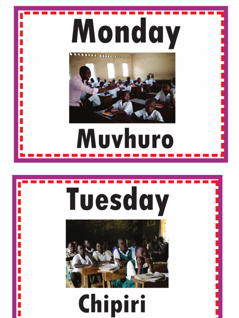 Days of A Week in Shona | PDF