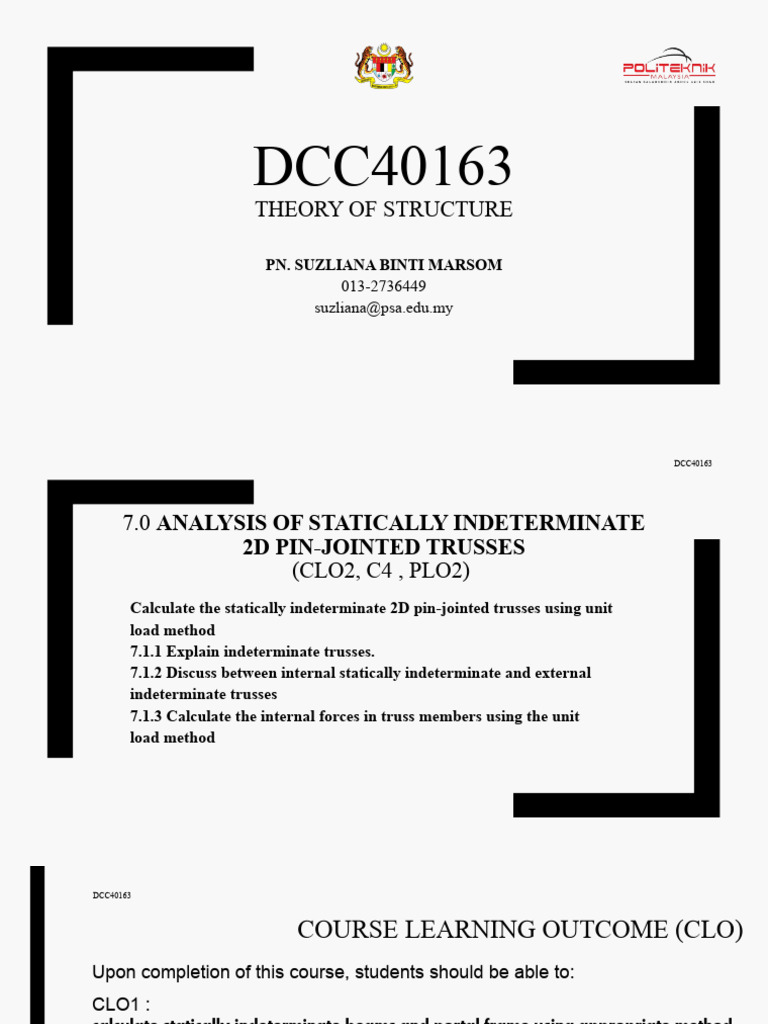 Topic 7-DCC40163 Theory of Structure1 | PDF | Science & Mathematics