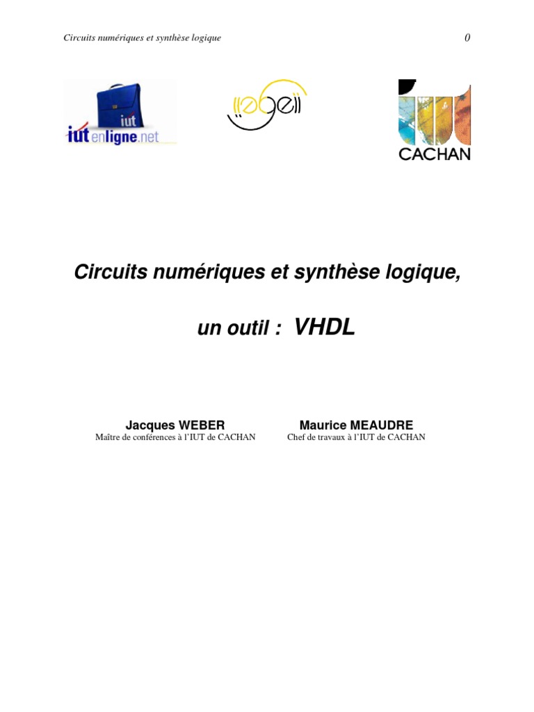 Circuits Numeriques Et Synthese Logique, Un Outil - VHDL | PDF | VHDL | Décimal codé binaire