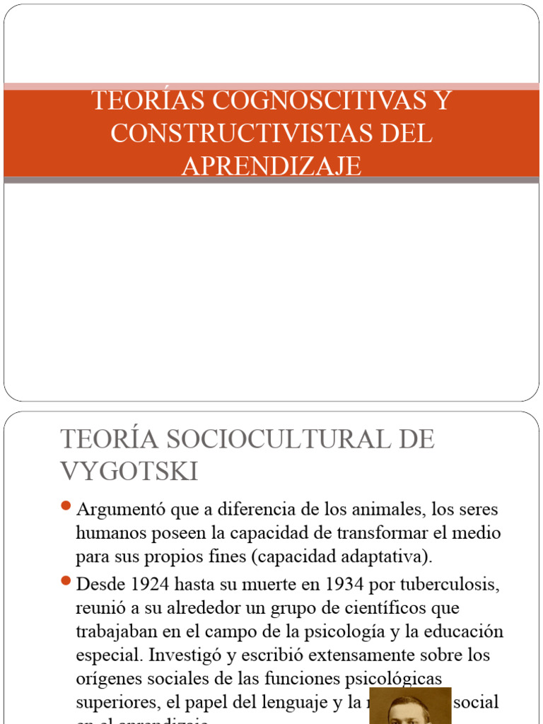 2.2. Teorías Cognoscitivas y Constructivistas Del Aprendizaje | PDF | Aprendizaje | Modificación ...
