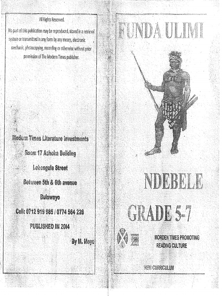 Funda Ulimi Ndebele Grade 5-7 New Curriculum 2016 | PDF