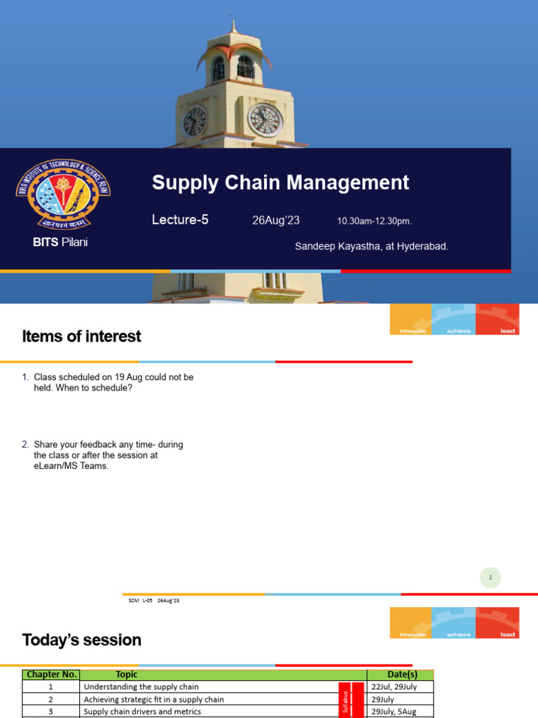 SCM L-05 26aug23 C-05 Network Design in A Suply Chain | PDF | Supply ...