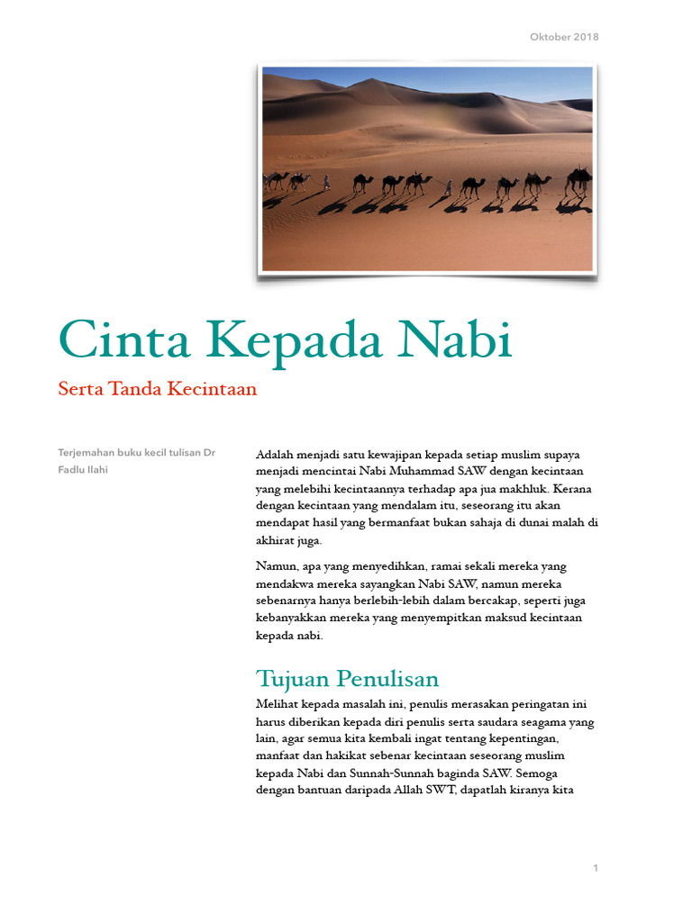 Cinta Nabi 01 Dan 02 | PDF Cinta Nabi 01 Dan 02 | PDF