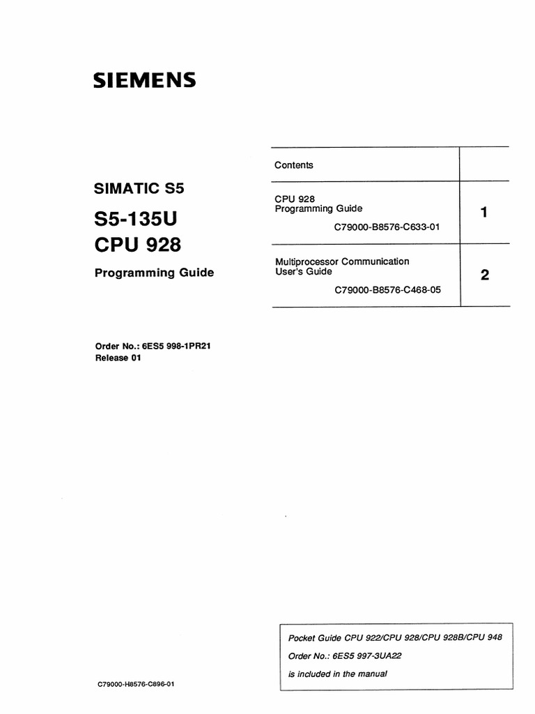 Siemens: Programming Guide | PDF | Central Processing Unit | Programming