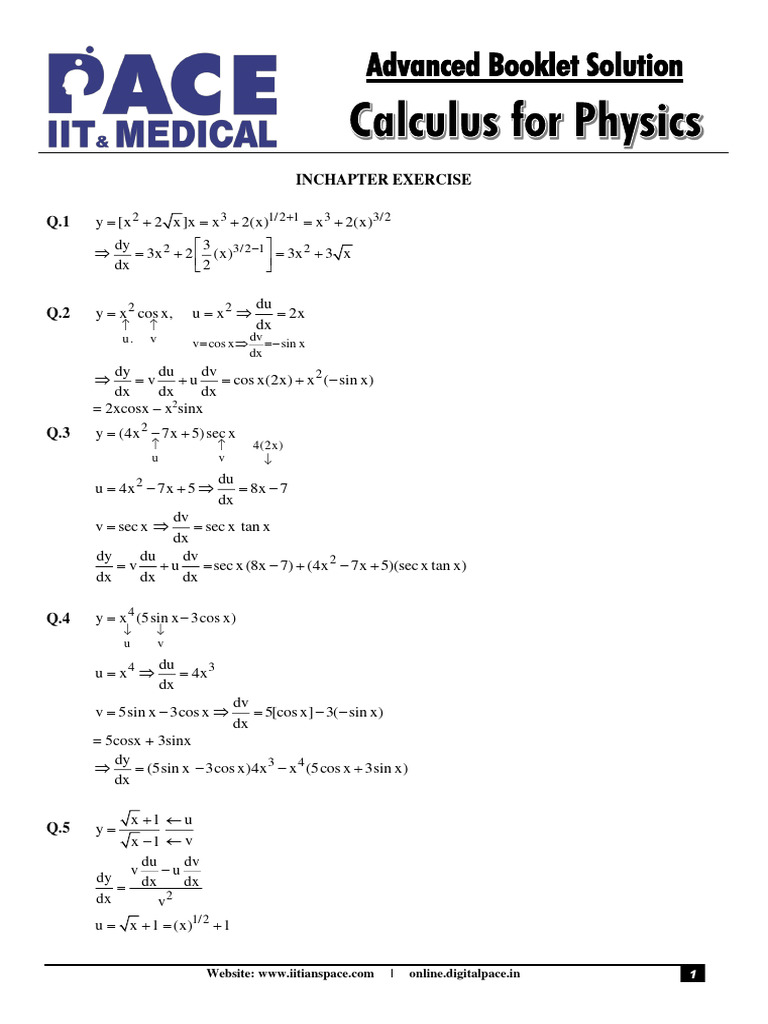 Calculus for Physics Advanced | PDF
