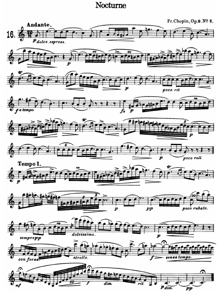 Nocturne 9 2 Clarinet | PDF