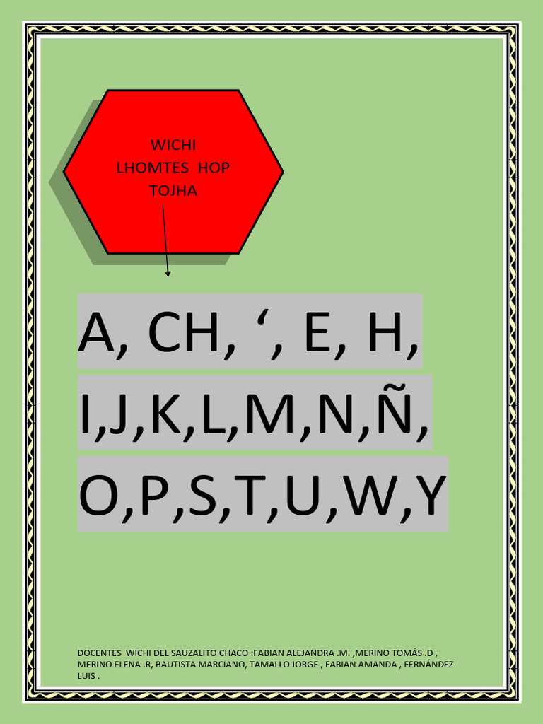Alfabeto Wichi 2019 | PDF