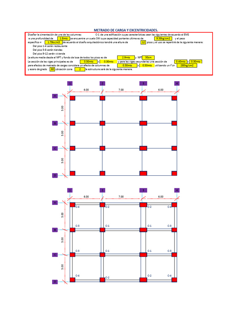 EJEMPLO DE METRADO DE CARGAS | PDF