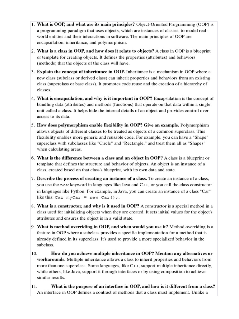 Oopj Saqs Pdf Inheritance Object Oriented Programming Method Computer Programming