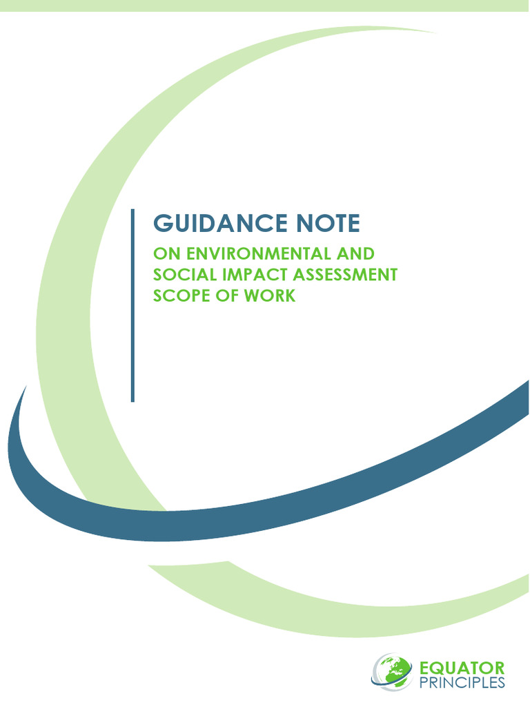 Equator Principles Guidance On ESIA Scope of Work | PDF