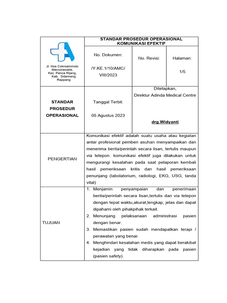 Spo Komunikasi Efektif. | PDF | Sains & Matematika | Teknologi & Rekayasa