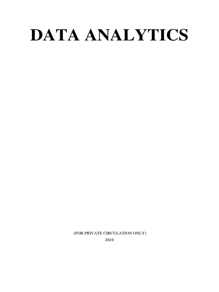 Data Analytics | PDF