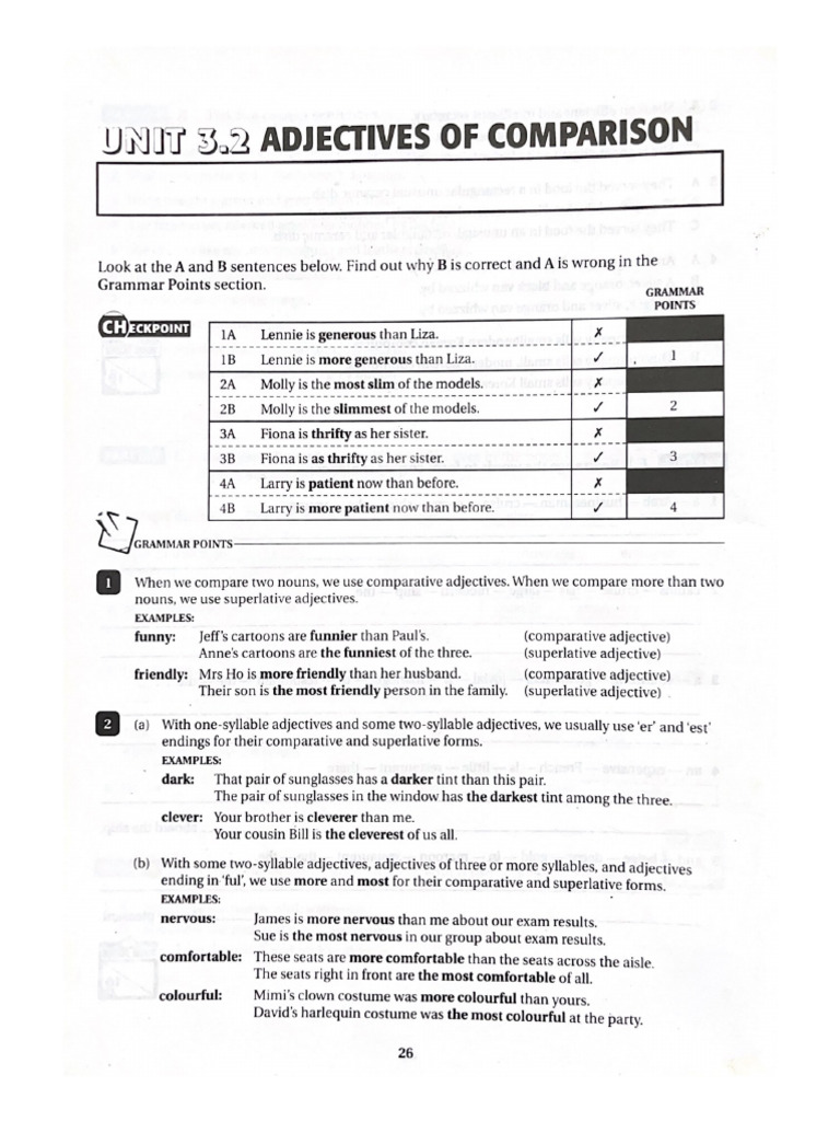 Unit 3.2 Adjectives of Comparison | PDF