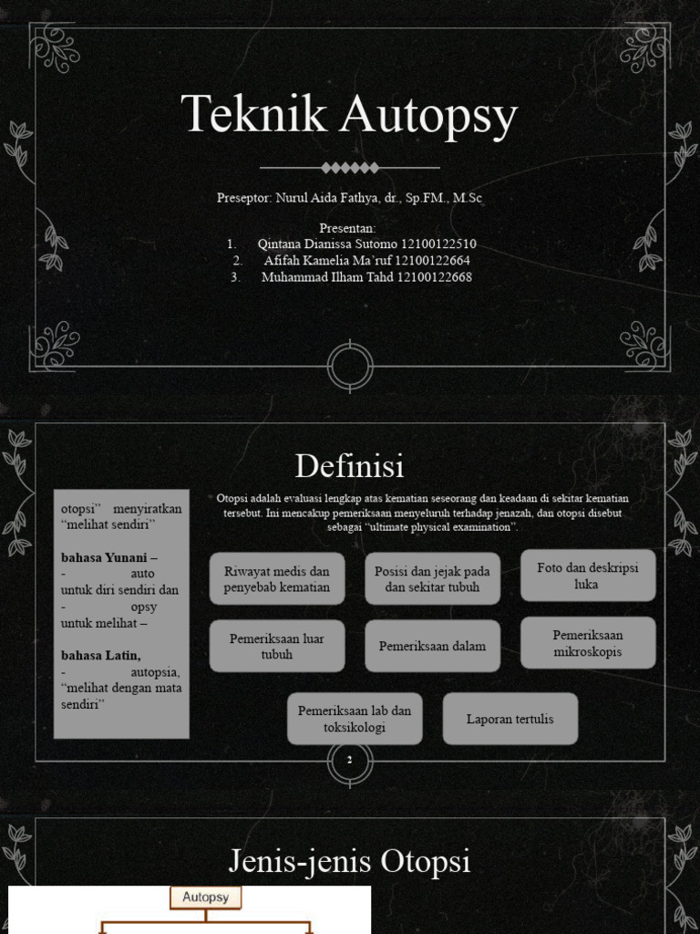 Tim C Forensik - CSP - Teknik Autopsy - Dr. Aida - Kelompok 10 Angkatan ...