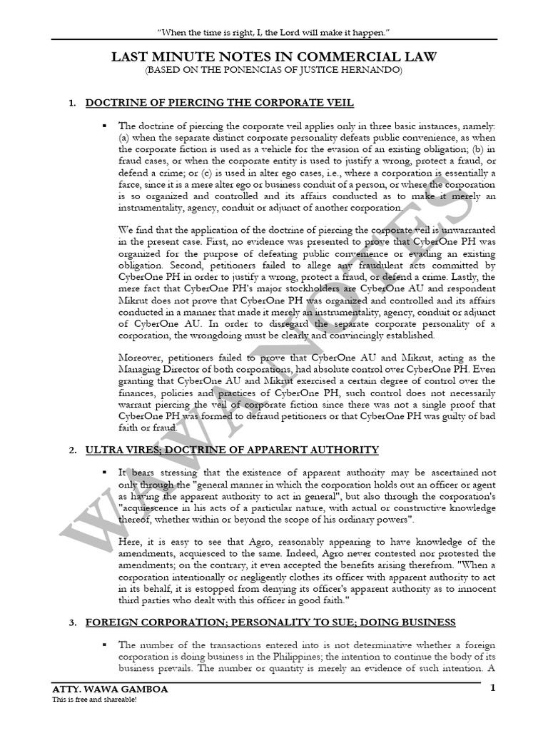 LMN in Commercial Law | PDF