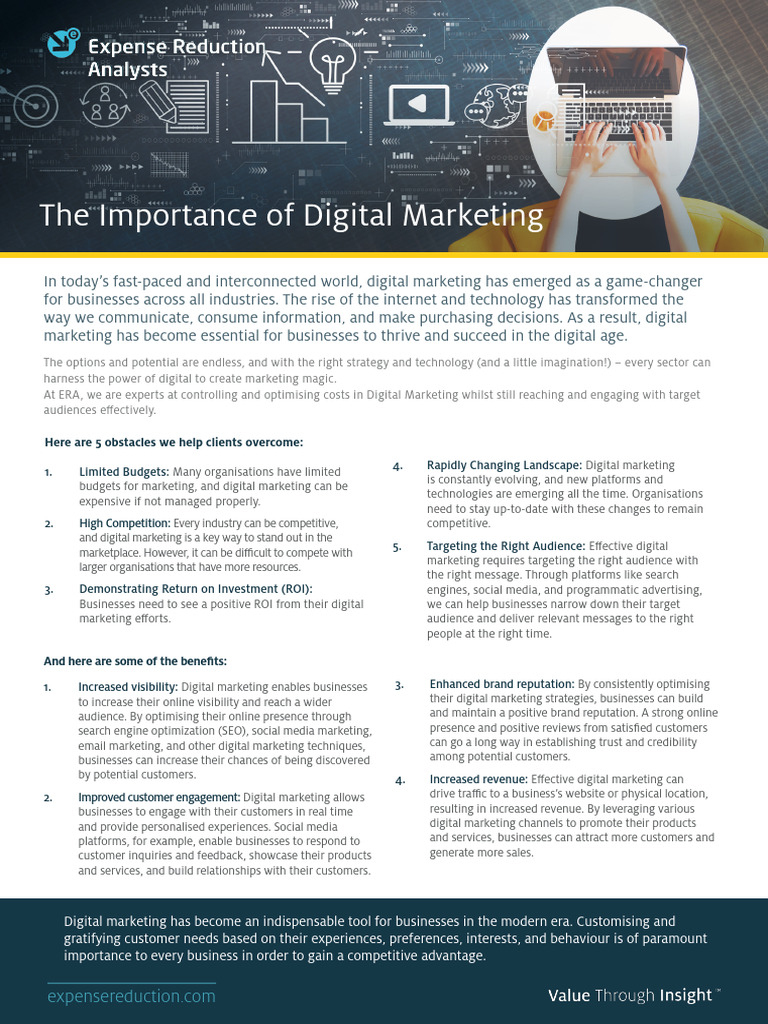 Digital Marketing Flyer - Obstacles | PDF