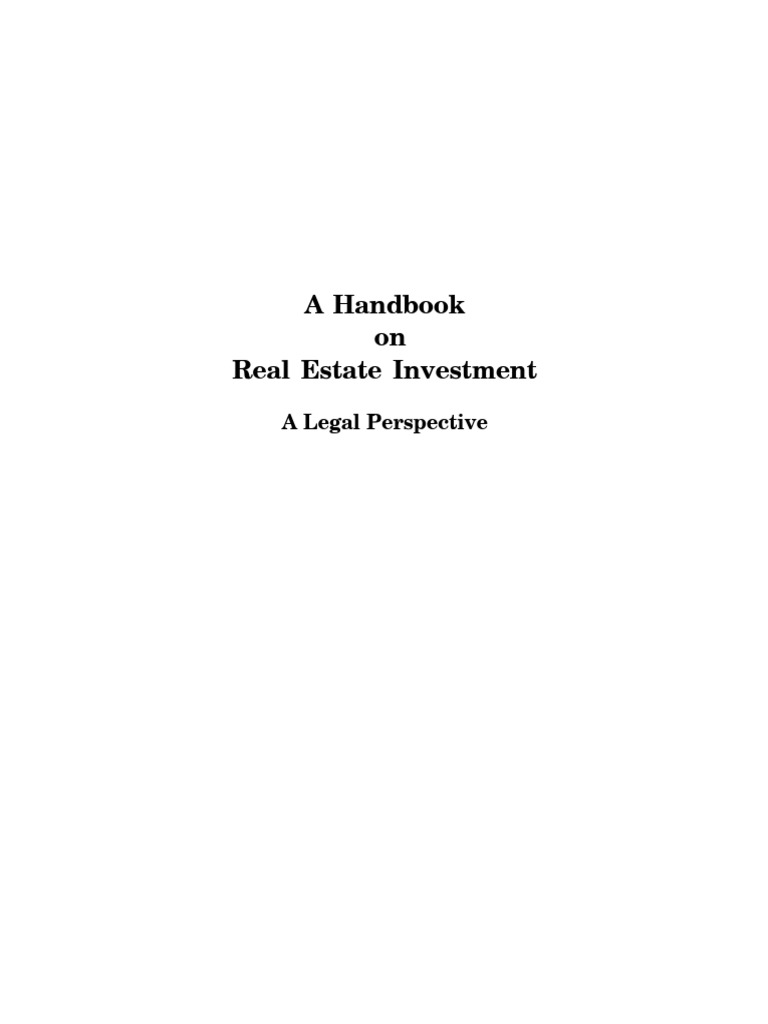 HandBook of Real Estate | PDF | Leasehold Estate | Real Property